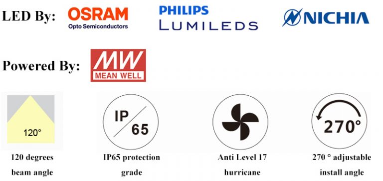 100W Osram 3030 LED floodlight spotlight for billboard signs