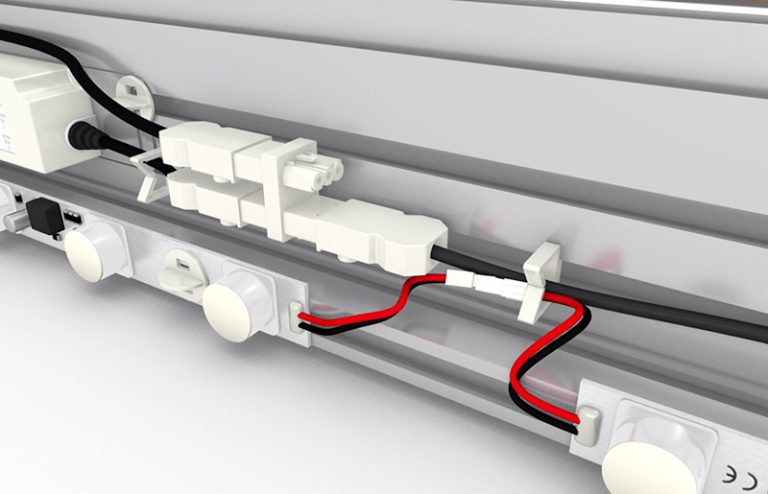 Plastic twist lock for edge lit led modules light box aluminium profile